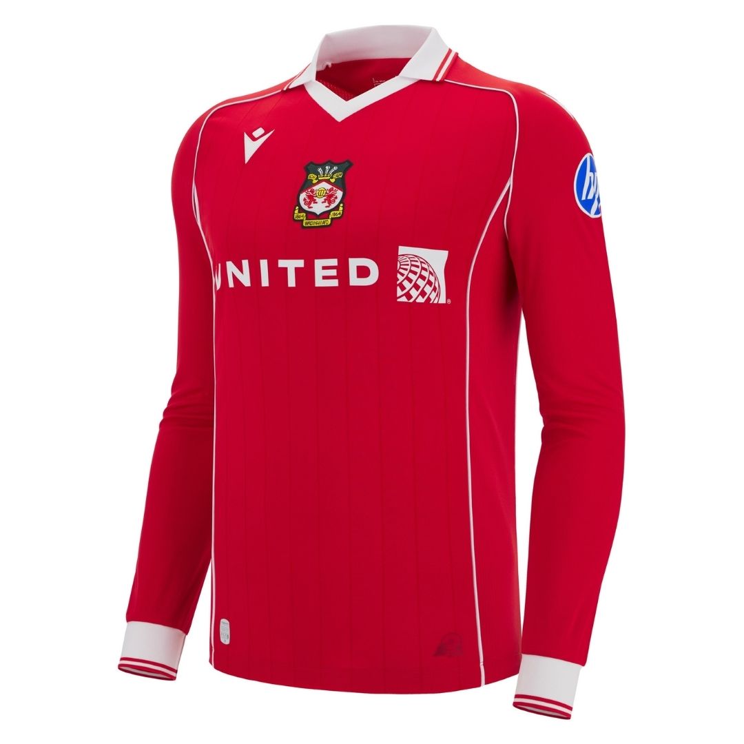 Wrexham AFC 25/26 Authentic Home Shirt - Long Sleeve – Wrexham AFC Store