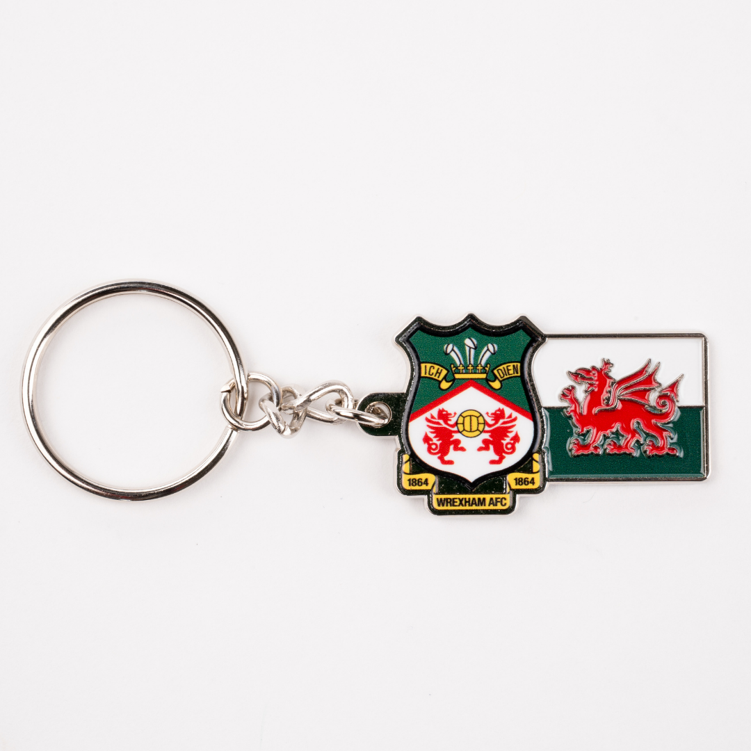 WAFC Crest & Flag Keyring – Wrexham AFC Store
